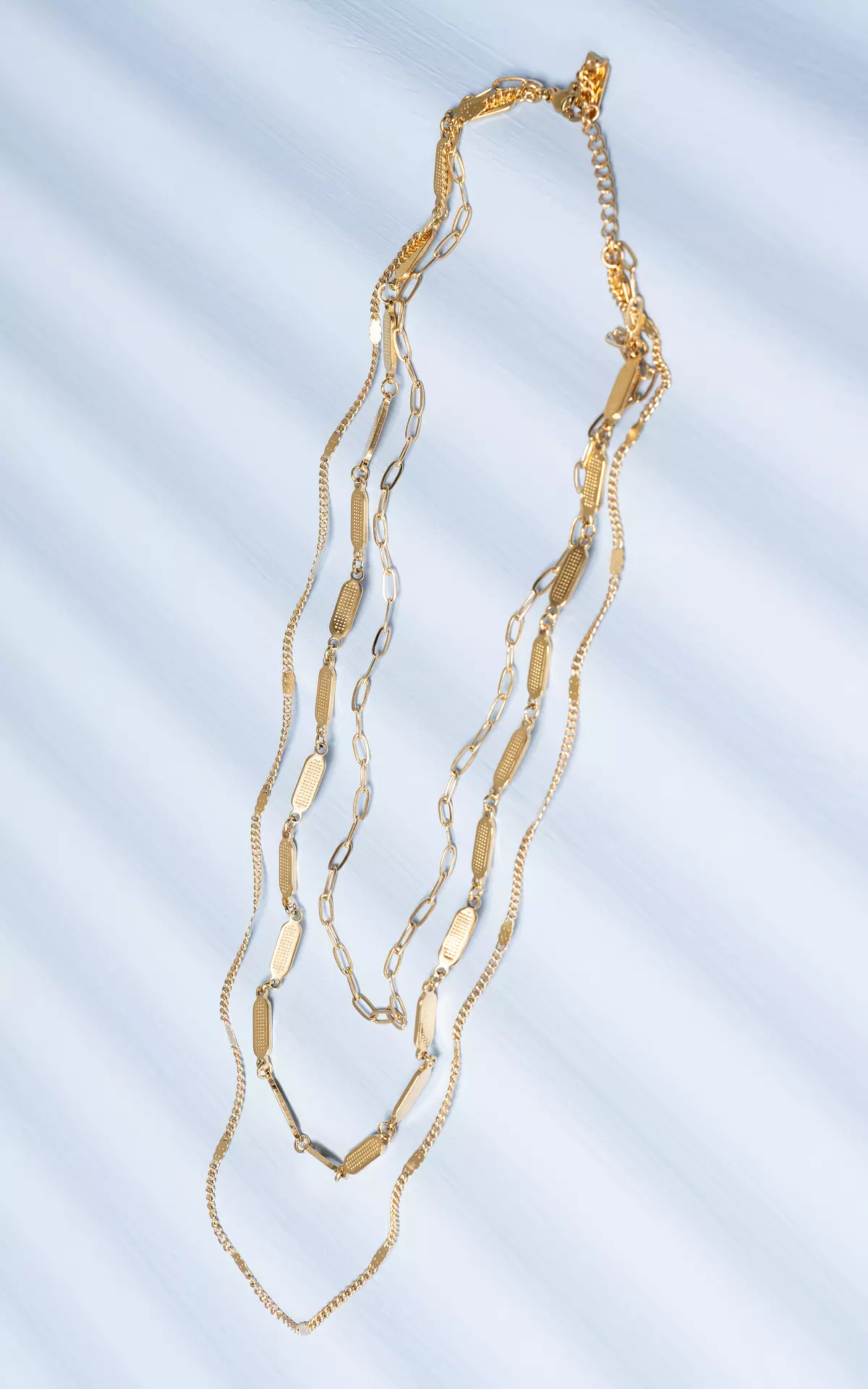 Adjustable 3-layer chain made of stainless steel - Gold