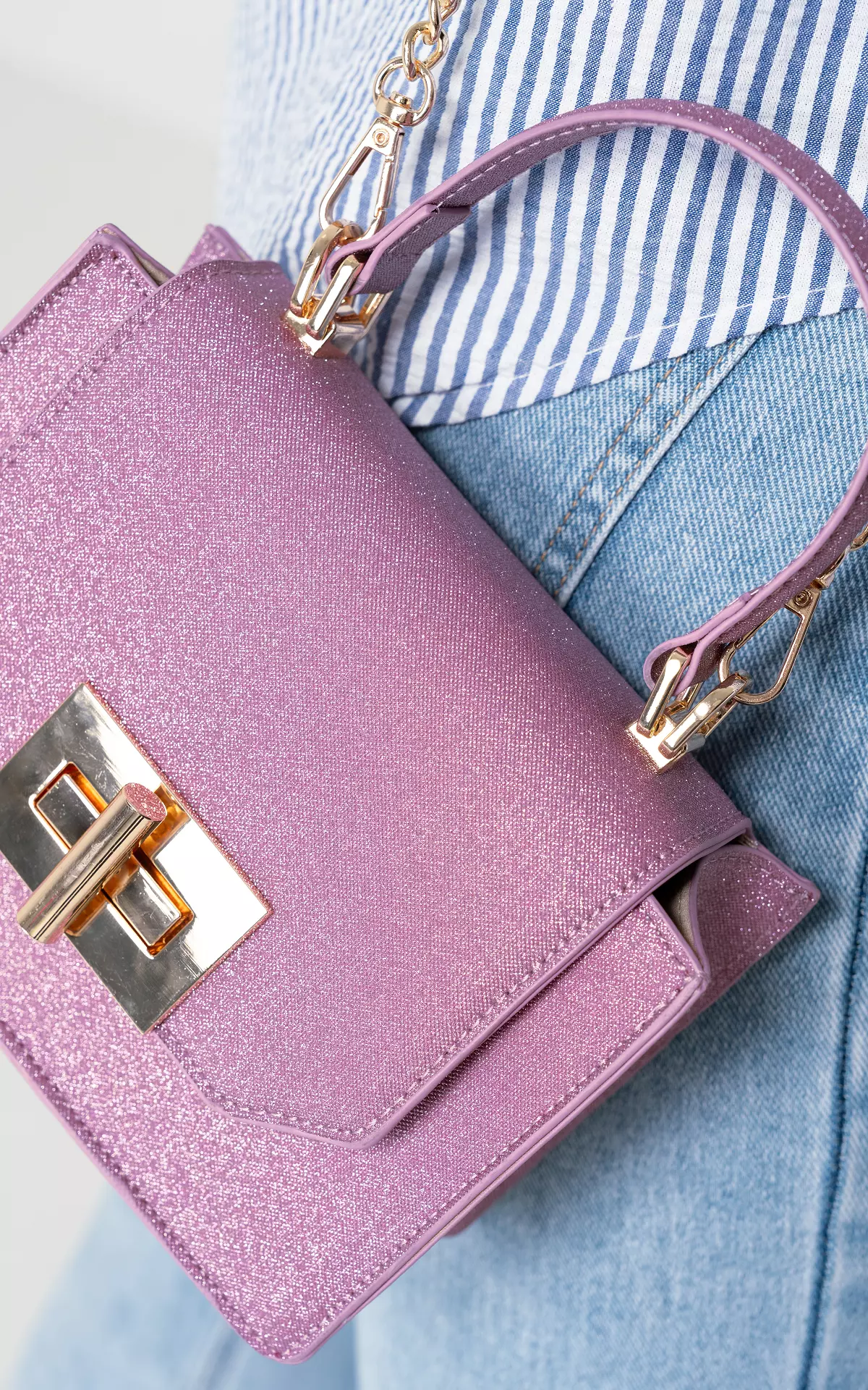 Bag with glitter details - Pink | Guts & Gusto