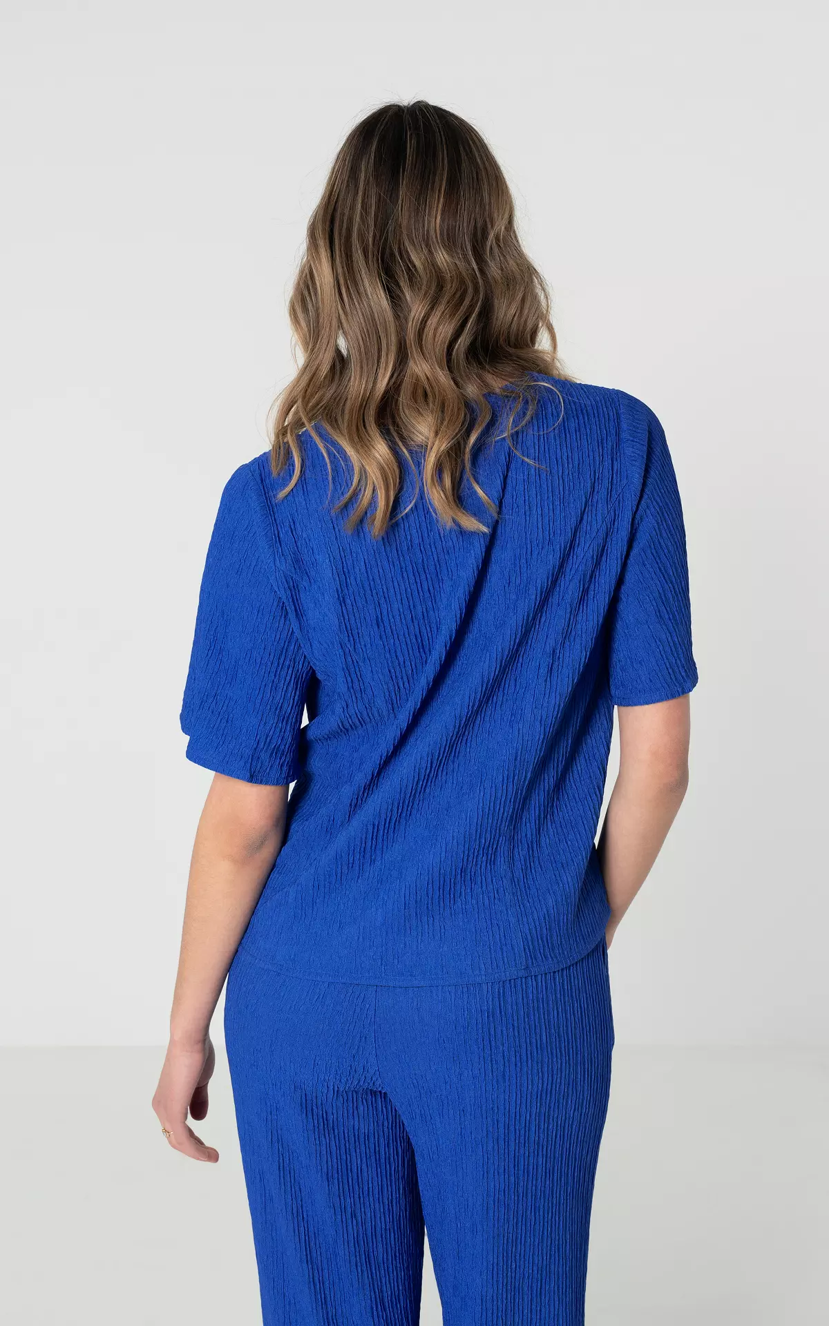 Top met structuur - Kobalt Blauw | Guts & Gusto